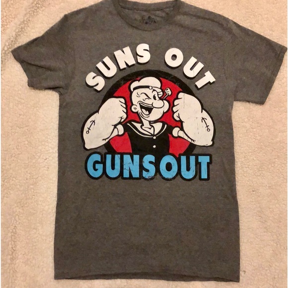 Shirts | Popeye Guns Out Graphic Tshirt Made In Brooklyn Ny | Poshmark